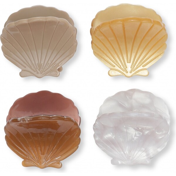 4 Pack Hair Clips Clam; Large - Konges Slojd Hair Accessories | Maisonette