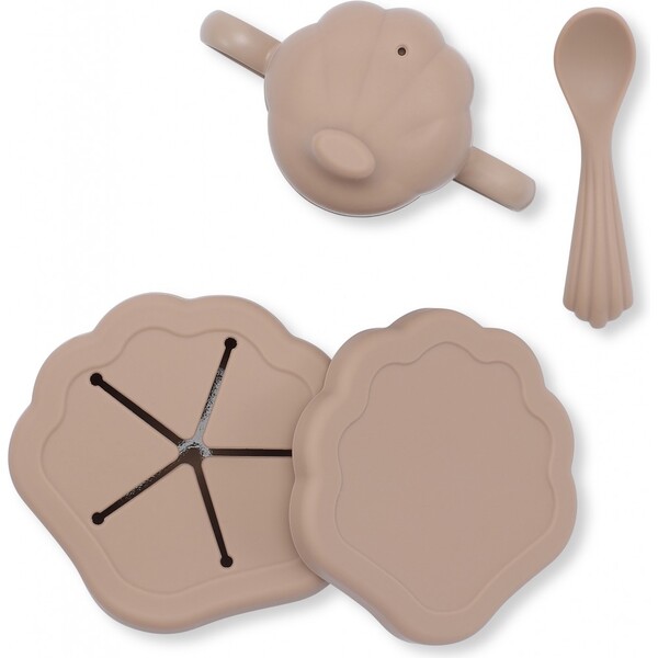 Silicone Clam Set, Blush - Konges Slojd Nursing & Feeding | Maisonette