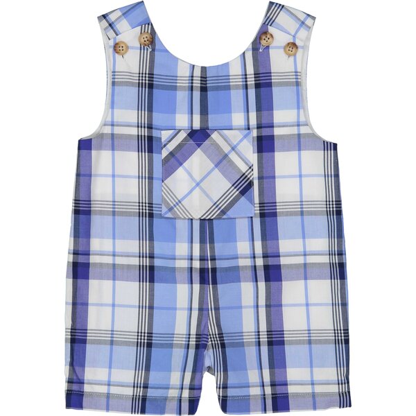 James Shortall, Blue Plaid - Classic Prep Rompers | Maisonette