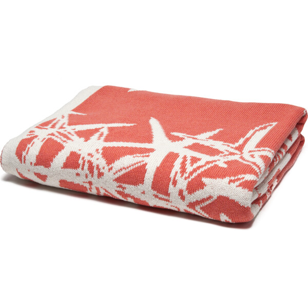 Reversible Tumbling Starfish Throw, Coral - in2green Blankets & Quilts ...