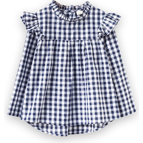 Max Top, Navy Gingham - Beet World Tops | Maisonette