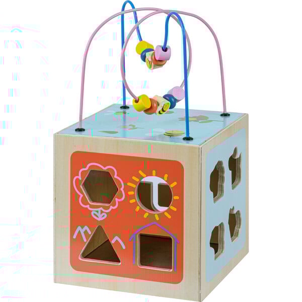 Preschool Play Lab Wooden Activity Learning 4-side Cube - Teamson Kids ...