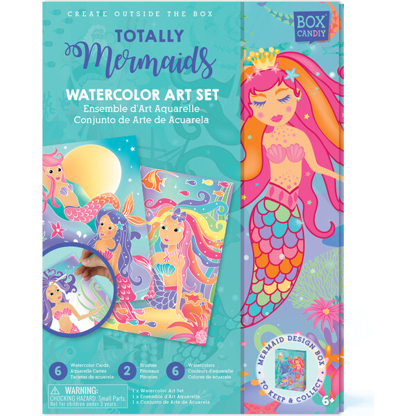 Totally Mermaids Watercolor Art Set - Box CanDIY Arts & Crafts | Maisonette