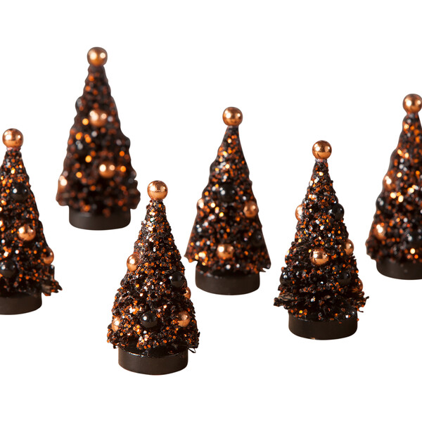 Magic Halloween Glitter Mini Trees, Set of 6 - Bethany Lowe Designs ...