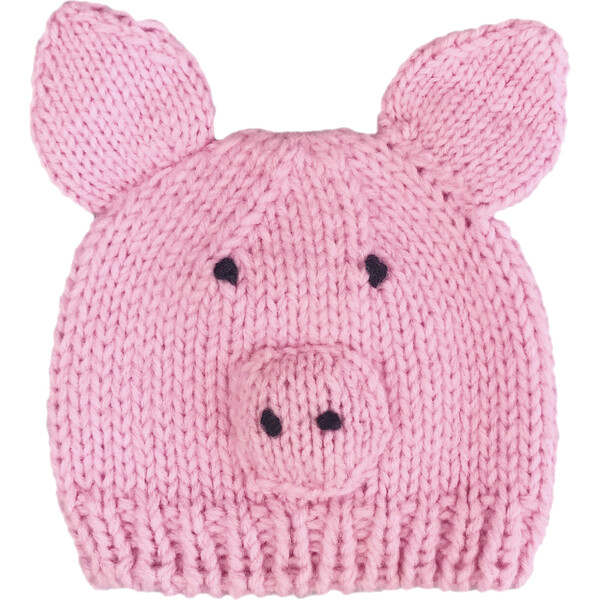 Sammie Pig Hat, Pink - The Blueberry Hill Hats & Mittens | Maisonette