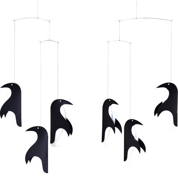 Penguin Mobile, Black - Flensted Mobiles Mobiles | Maisonette