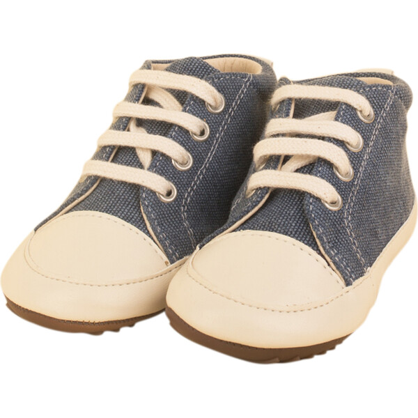Eco Sneaker Bootie First Walker, Blue - Dulis Shoes & Booties | Maisonette