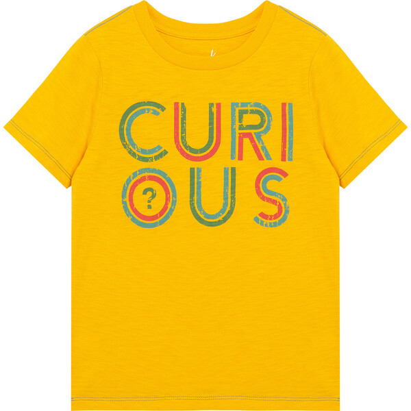 Curious Tee, Yellow - Peek Kids Tops | Maisonette