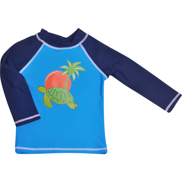Graphic Rash Guard Swim Top, Turtle Island - Flap Happy Swim | Maisonette