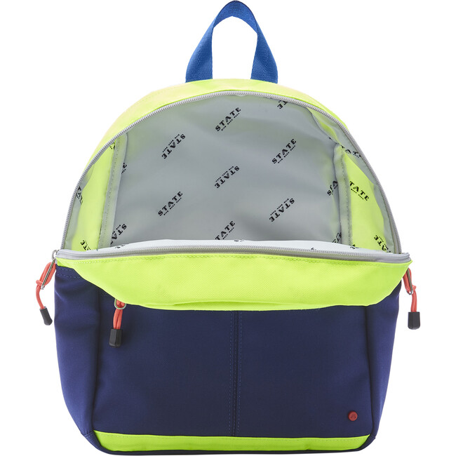 Mini Kane Backpack, Navy/Neon - STATE Bags | Maisonette