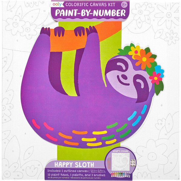 Paint by Number, Happy Sloth - OOLY Arts & Crafts | Maisonette