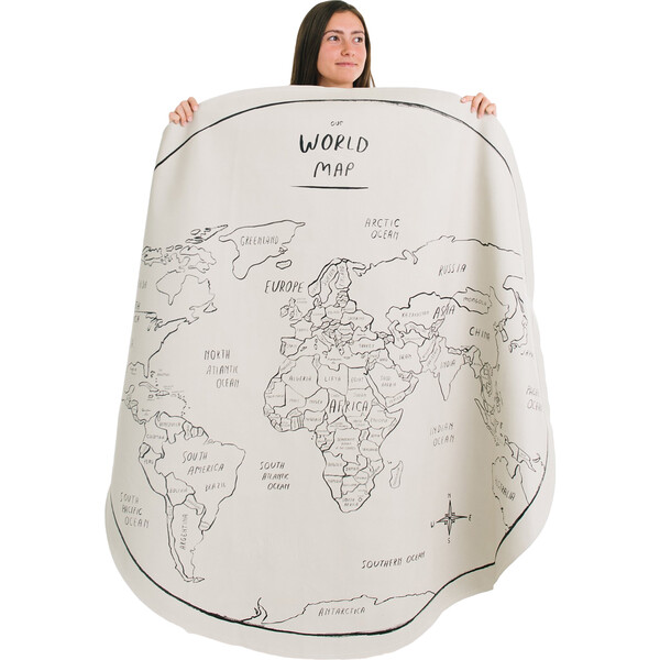 Midi Circle Mat, World Map - Gathre Activity Gyms & Playmats | Maisonette