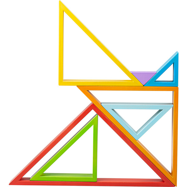 Wooden Stacking Triangles - Bigjigs Toys Blocks, Sorters & Stackers ...