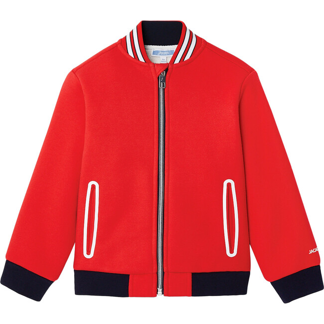 Varsity Jacket, Bright Red - Jacadi Outerwear | Maisonette
