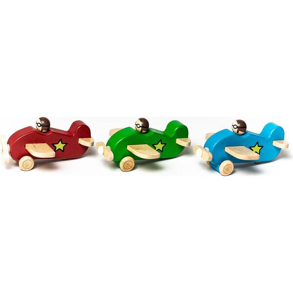 Little Wooden Planes, Set of 3 - Jack Rabbit Creations Kids | Maisonette