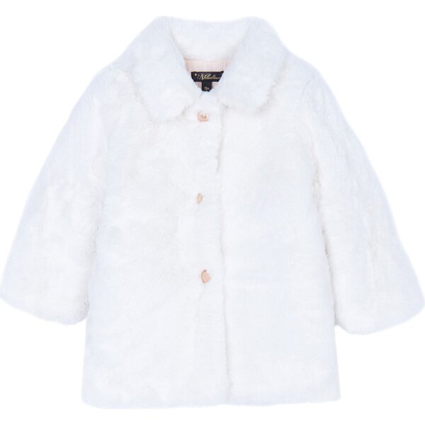 Alice Coat, White - Velveteen Tops | Maisonette