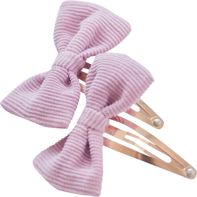 Mini Bow Clips, Pink - Lali Hair Accessories | Maisonette