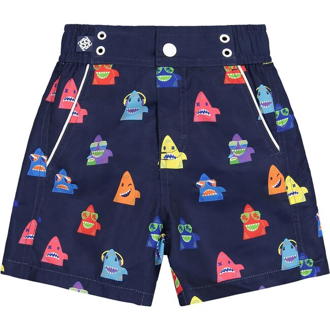 UPF 50 Baby Shark Rashguard Set, Navy - Andy & Evan Swim | Maisonette