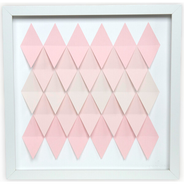 Pink Dreams, Rhombus Framed Applique Wall Art - Bee nene Art | Maisonette