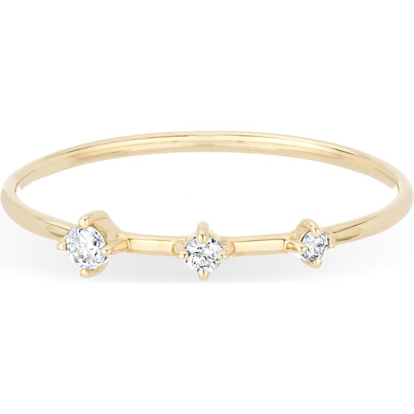 Super Tiny 3 Diamond Stacking Ring - Adina Reyter Jewelry | Maisonette