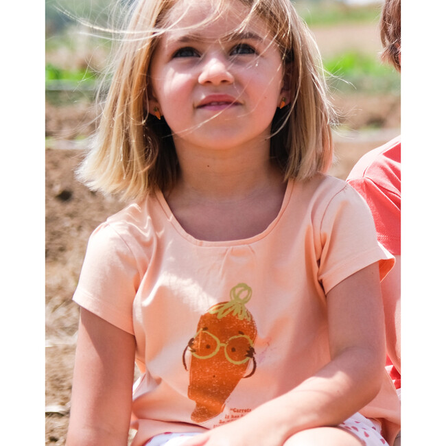 Mrs Carrot Short Sleeve T-Shirt, Orange - Knot Tops | Maisonette