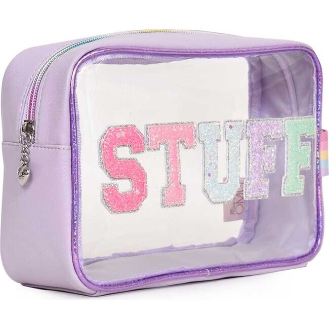 Clear 'STUFF' Pouch, Purple - OMG Accessories Bags | Maisonette