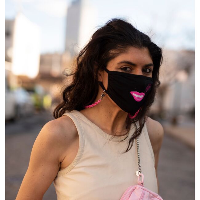 Dylan Kids & Adult Face Mask Chain Strap, Hot Pink - Pretty Connected ...