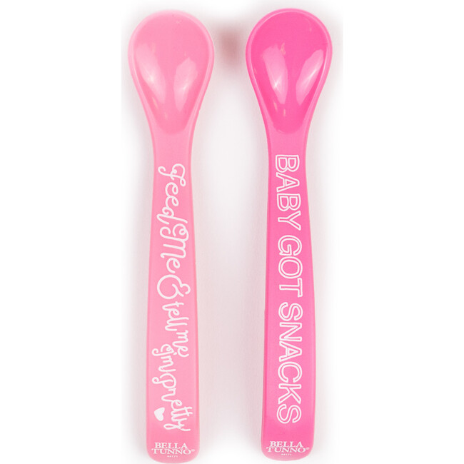 Feed Me Baby Got Snacks Spoon Set, Pink - Bella Tunno Nursing & Feeding ...