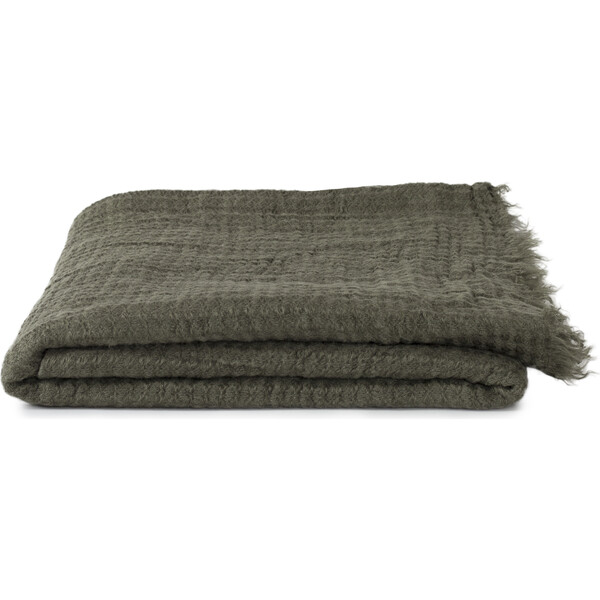 Simple Linen Throw, Olive - Hawkins New York Decorative Pillows ...