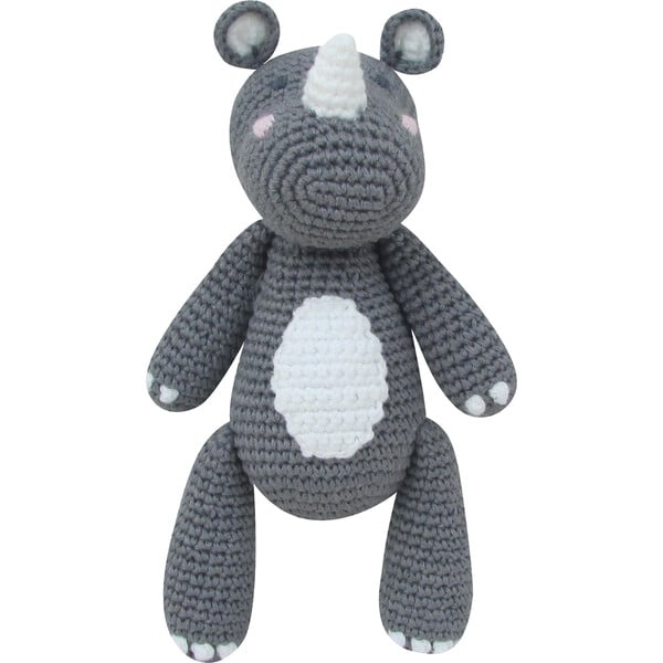 Crochet Rob Rhino Rattle Toy - Albetta Plush | Maisonette