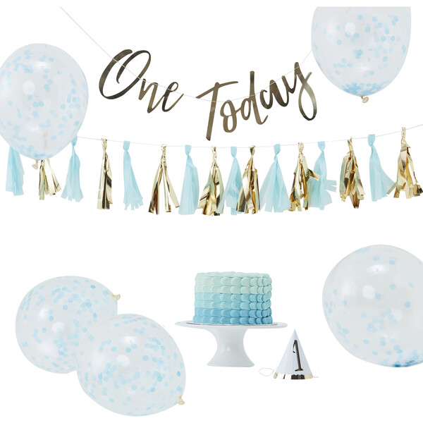 Cake Smash Kit, Blue - Ginger Ray Party Goods | Maisonette