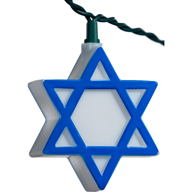 10-Light Hanukkah Star of David Light Set - Kurt Adler Hanukkah ...