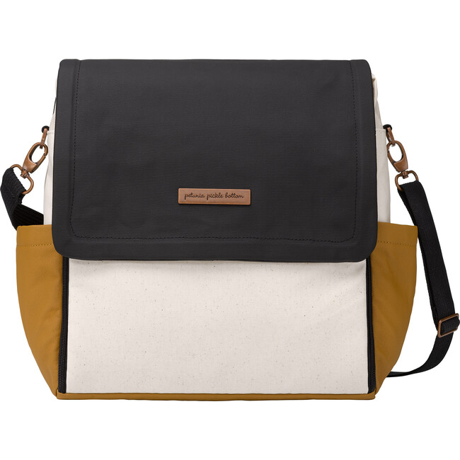 Boxy Backpack, Caramel/Black - Petunia Pickle Bottom Diaper Bags ...