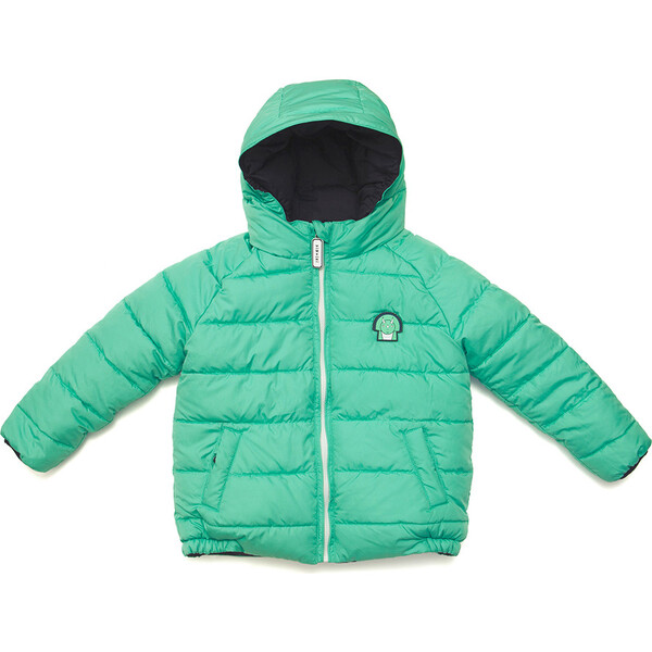 Reversible Spike/Patch Puffer Coat, Black - Roarsome Outerwear | Maisonette