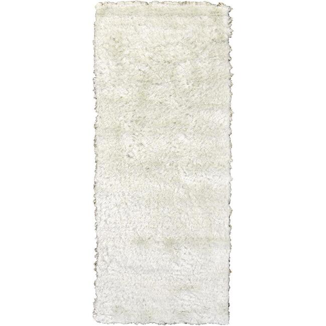 Freya Plush Metallic Shag Rug, Bright White - Feizy Rugs Rugs | Maisonette