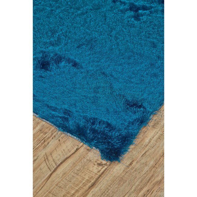 Freya Plush Metallic Shag Rug, Deep Teal - Feizy Rugs Rugs | Maisonette
