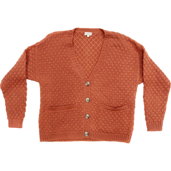 Women's Rust Alpaca Wool Cardigan - Lali Mommy & Me Shop | Maisonette