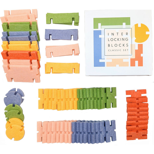 Interlocking Blocks, Classic Set - Lowercase Toys Blocks, Sorters ...