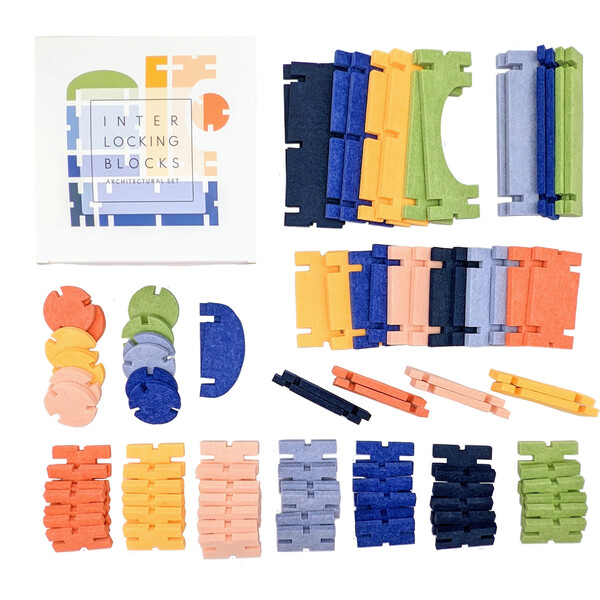 Interlocking Blocks, Architectural Set - Lowercase Toys Blocks, Sorters ...
