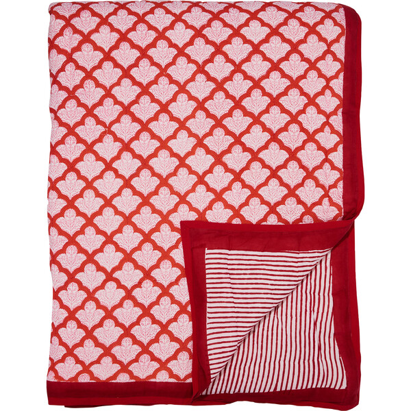 Jemina Quilt, Red - Roller Rabbit Blankets & Quilts | Maisonette