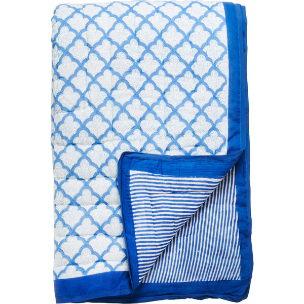 Jemina Quilt, Blue - Roller Rabbit Blankets & Quilts | Maisonette