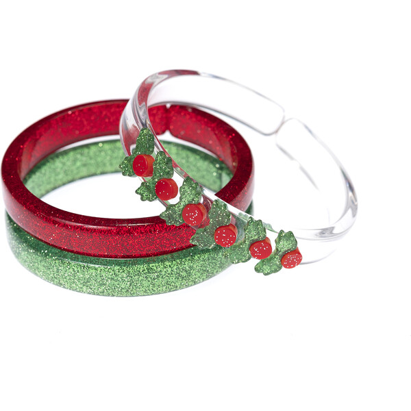 Mistletoe Bracelets, Red and Green - Lilies & Roses Hair Accessories ...