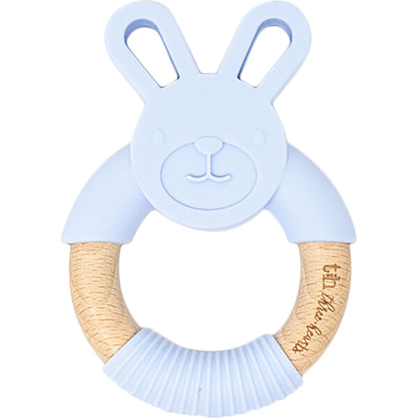 Bunny Teether, Baby Blue - Three Hearts Teethers & Rattles | Maisonette