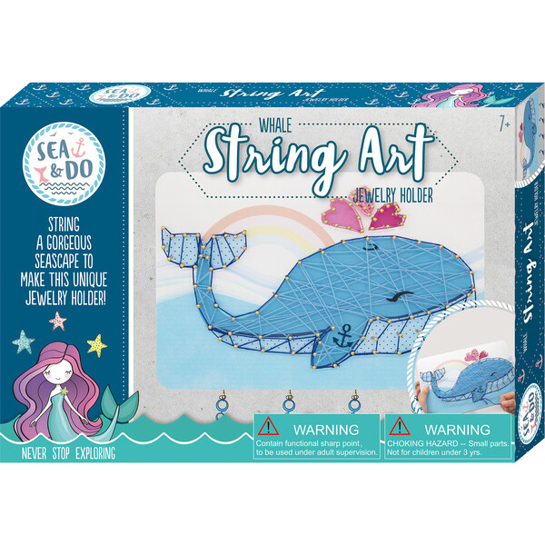 Whale String Art - Bright Stripes Arts & Crafts | Maisonette