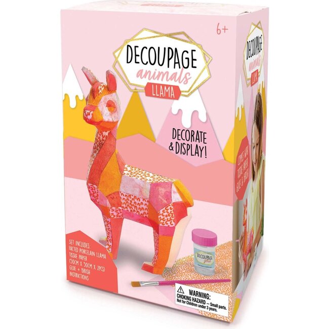 Decoupage Animals, Llama - Bright Stripes Arts & Crafts | Maisonette
