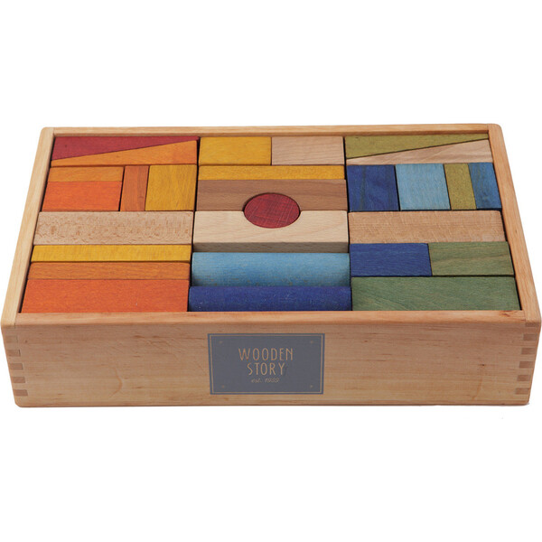 Rainbow Block Set - Wooden Story Blocks, Sorters & Stackers | Maisonette