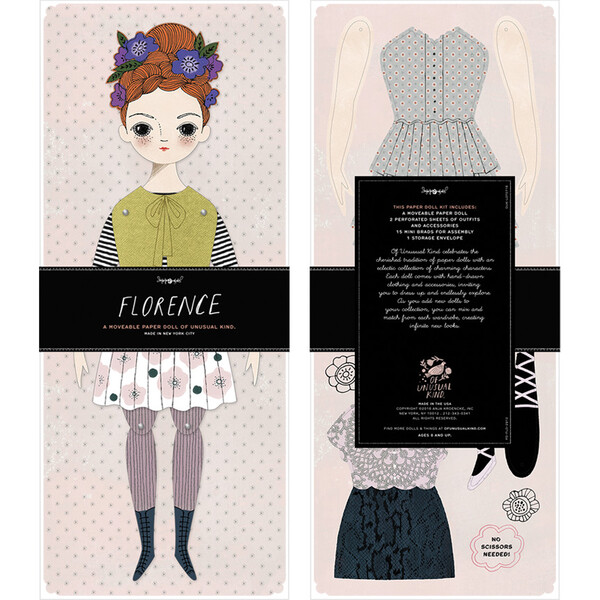 Florence Paper Doll Kit - Of Unusual Kind Arts & Crafts | Maisonette