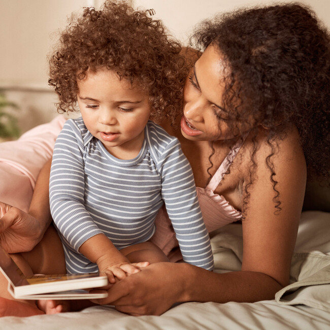 Baby Reagan Long Sleeve Bodysuit, Blue & Light Blue Stripe - Maison Me ...