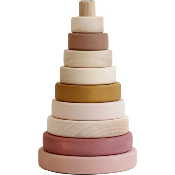 Pyramid Stacker, Pink - Sabo Blocks, Sorters & Stackers | Maisonette