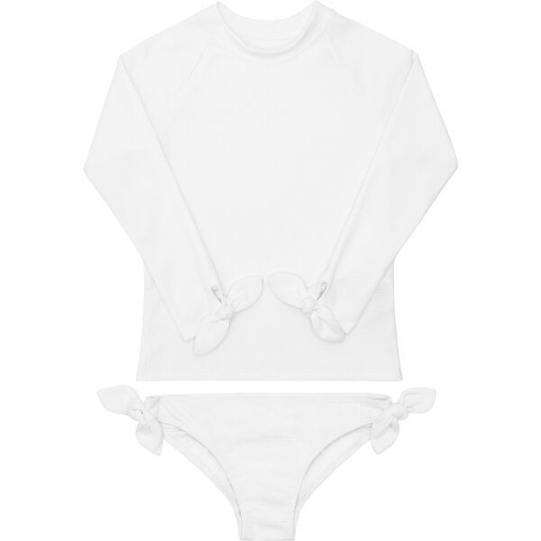 Girls Alys White Rashguard Set - Minnow Mommy & Me Shop | Maisonette